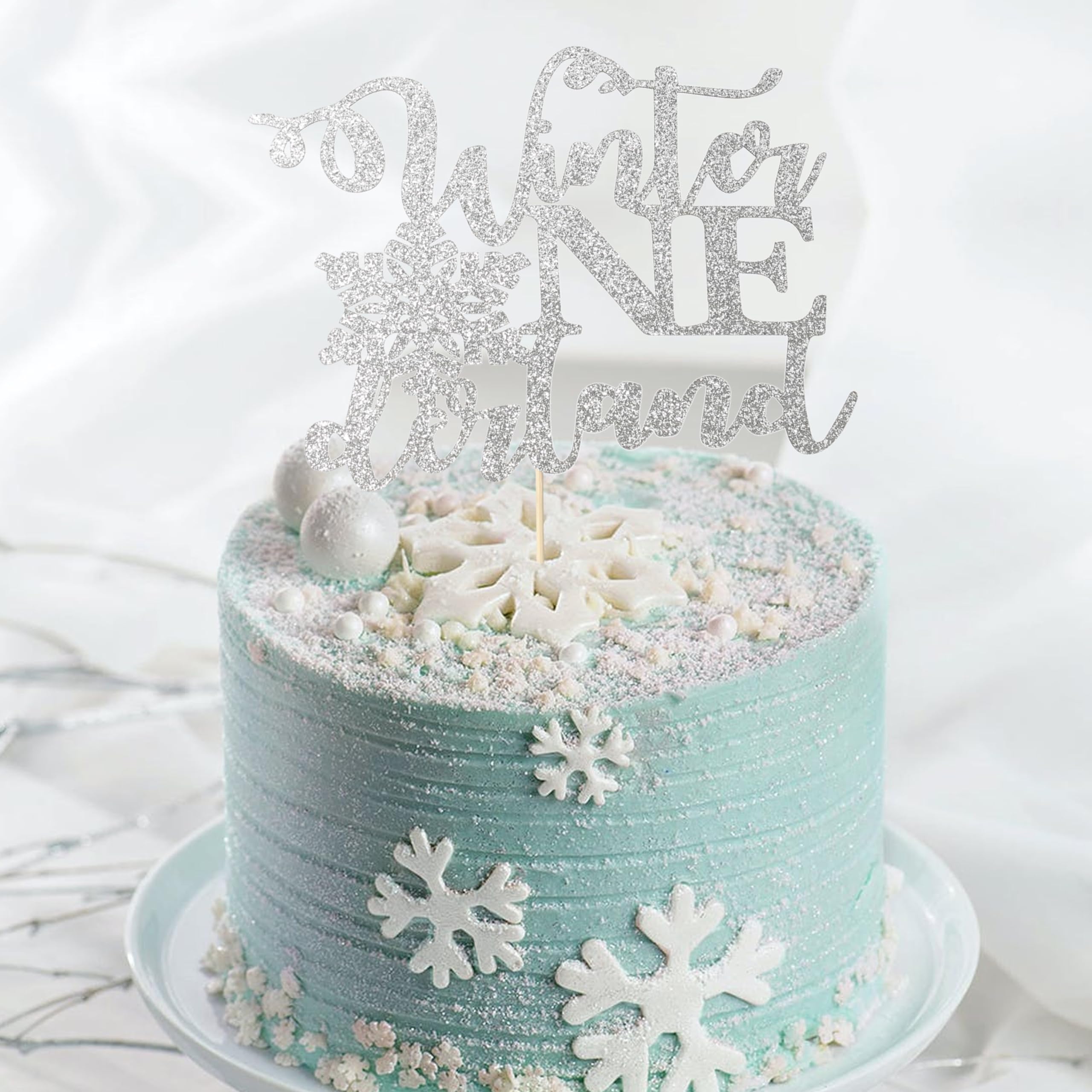 Snowflake 1st Birthday Cake