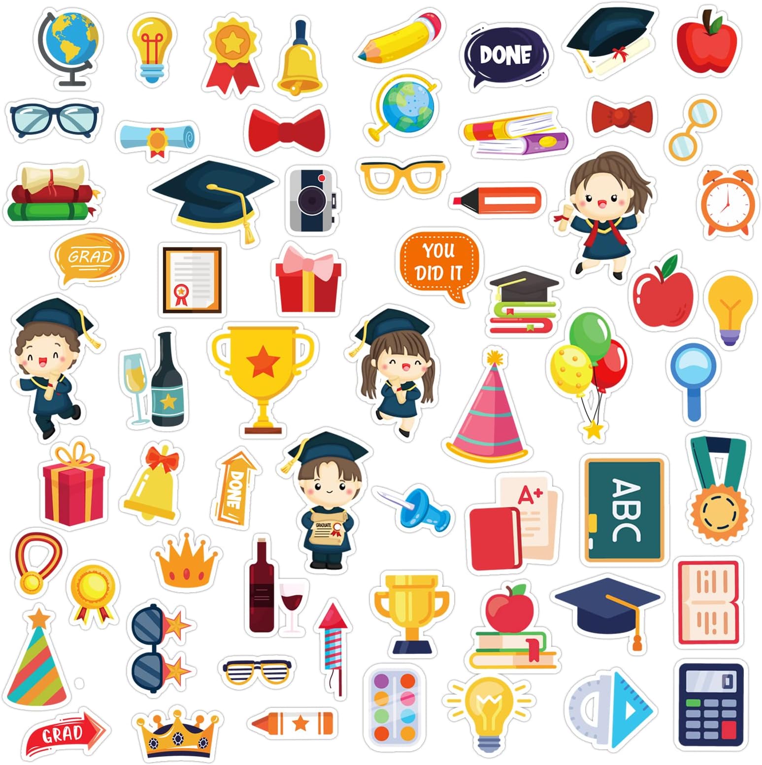 Amazon.com: FLYAB Graduation Stickers Graduation Scrapbooks Stickers ...