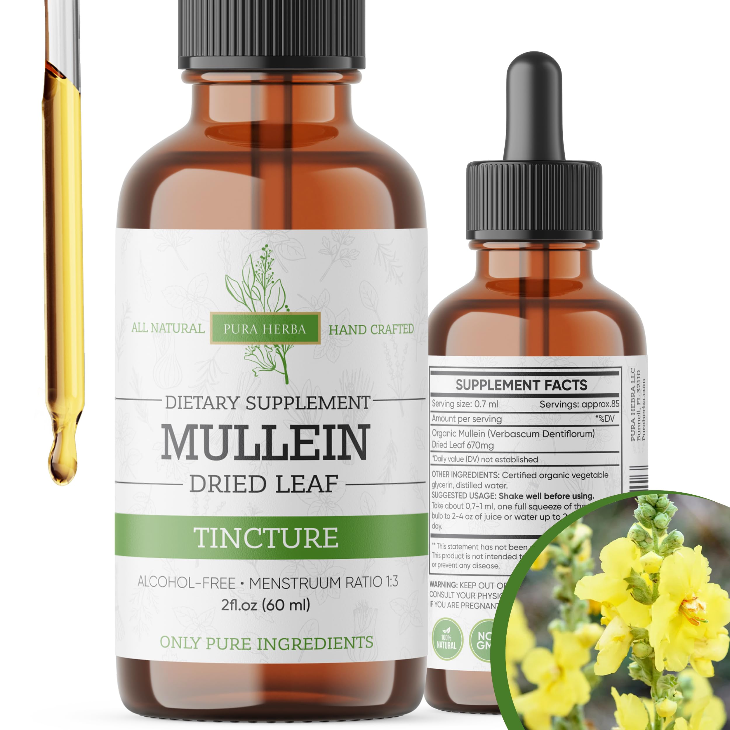 Snapklik.com : Mullein Tincture Organic Mullein Drops For Lung Support ...
