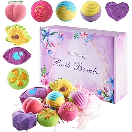 Amazon.com: Bath Bombs, 7 Natural Bath Bomb Gift Set, Handmade Bubble ...
