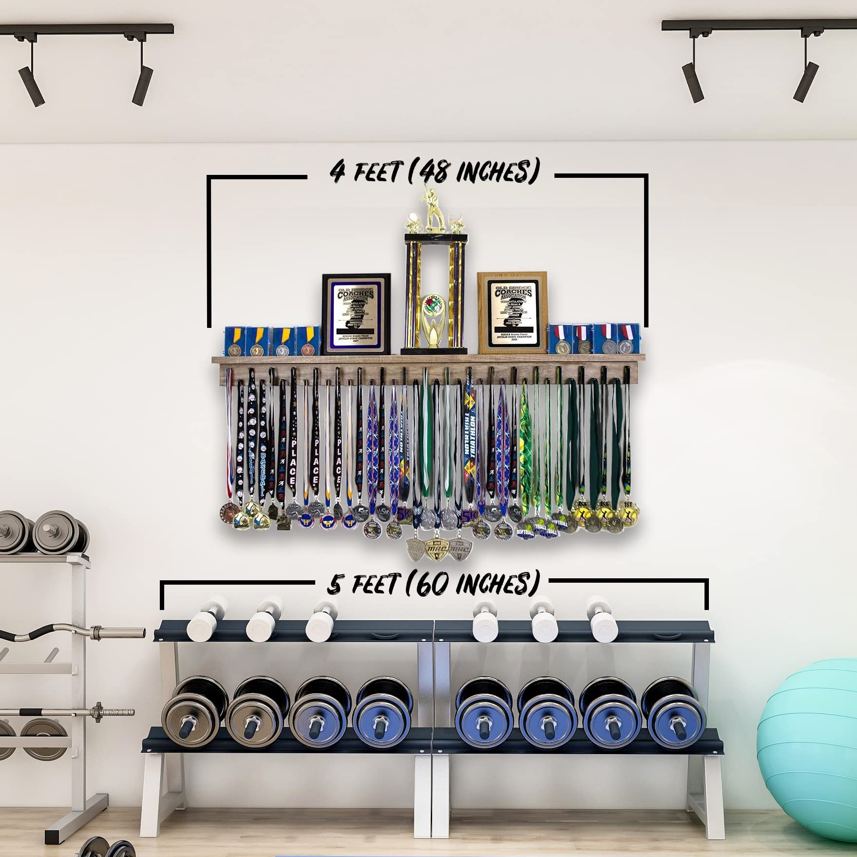 Snapklik.com : 46.5- Medal Awards Rack- The Largest Trophy Shelf And ...