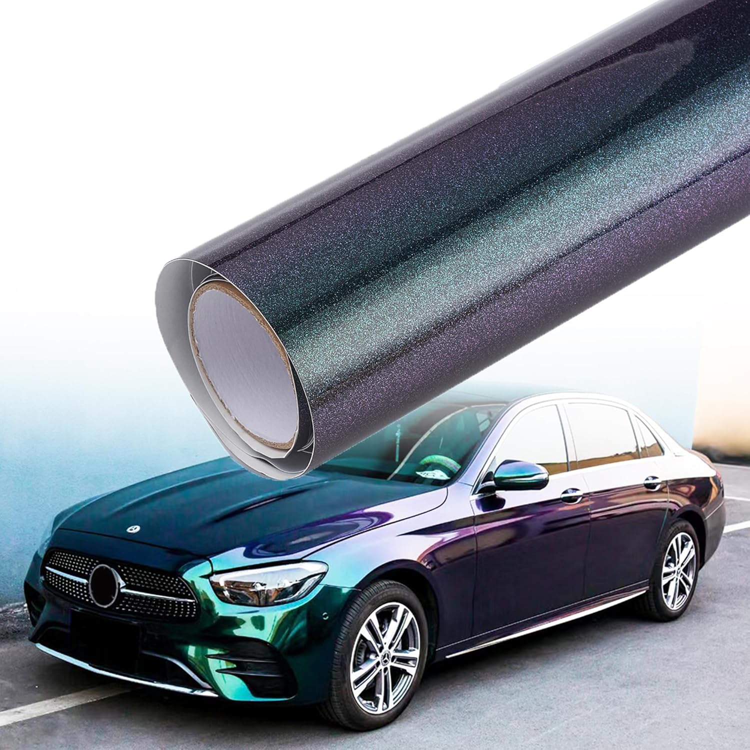 Amazon.com: Glossy Purple to Charming Green Metallic Chameleon Vinyl ...