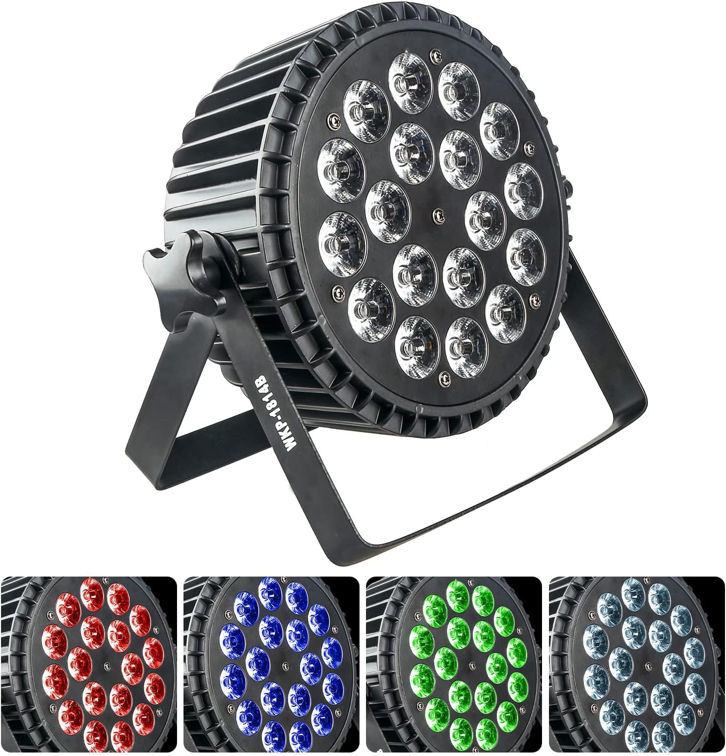 Amazon.com: Eyourlife 8PCS 18 X 3W LED Stage Light DJ Par Lights 54W ...