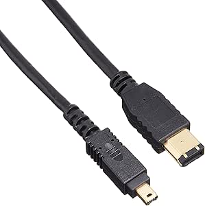 Amazon.co.jp: エレコム IEEE1394 FireWire400(i.LINK・DV)ケーブル 6pin-4pin 1.0m ブラック IE-461BK : パソコン・周辺機器