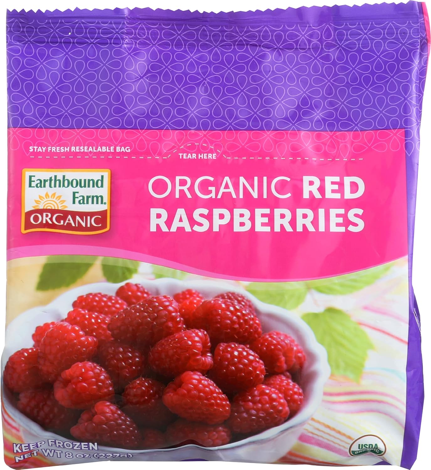 Amazon.com : Earthbound Farms Frozen Red Raspberry Organic, 8 oz ...
