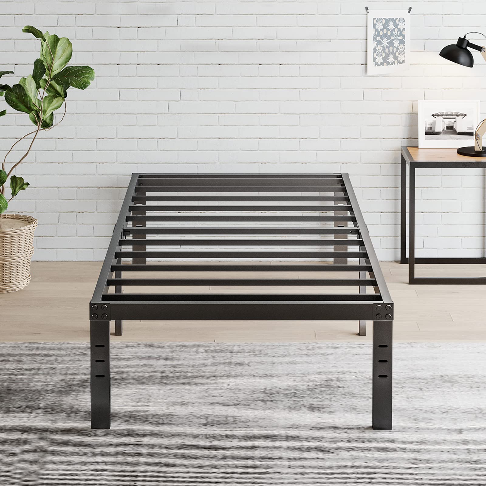 Artimorany Twin XL Bed Frame, 14 Inch Metal Platform Bed, Heavy Duty ...