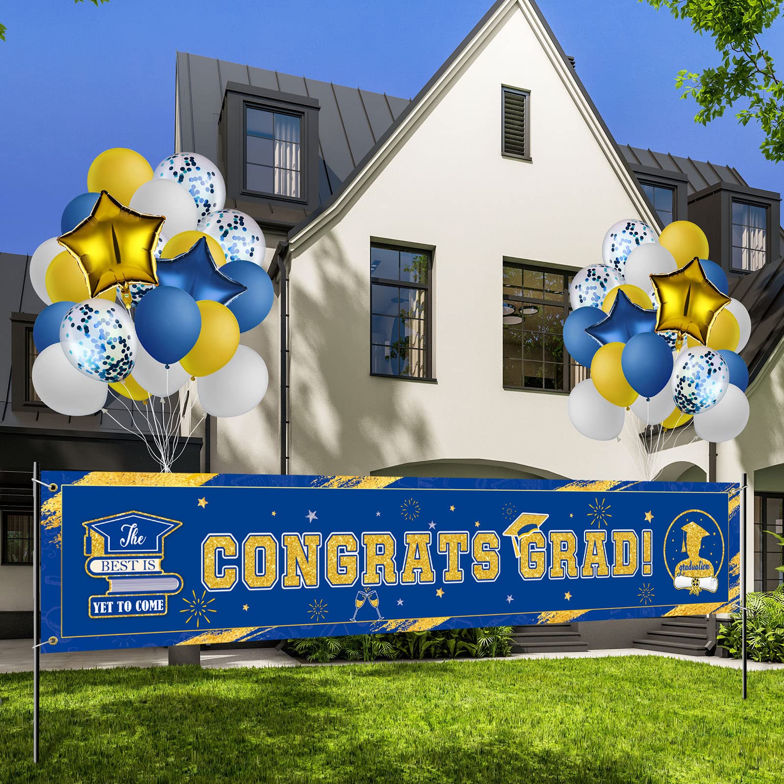 Amazon.com: Glimin 45 Pieces 2025 Graduation Banner Decoration Set ...