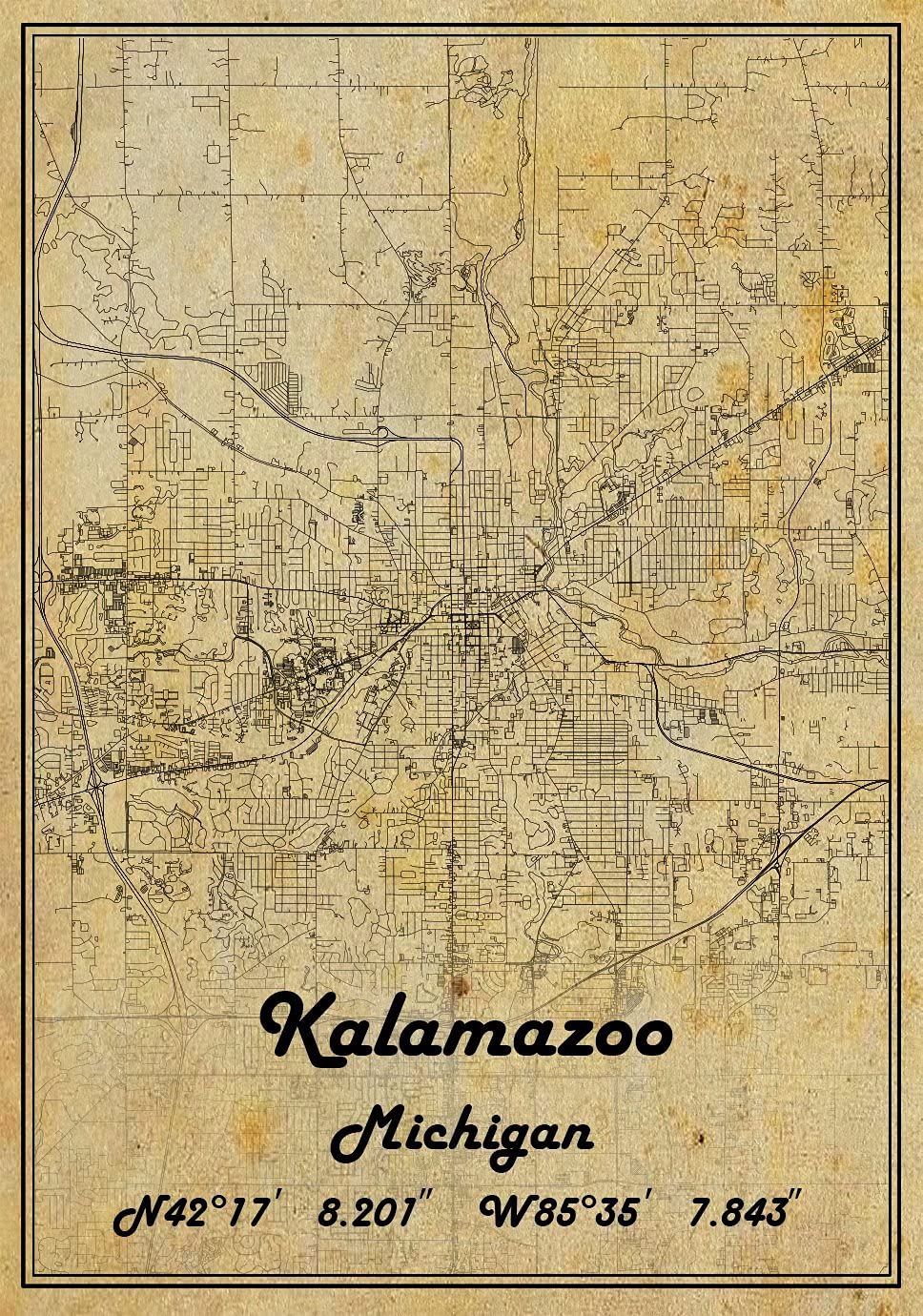 Detailed Map Of Kalamazoo