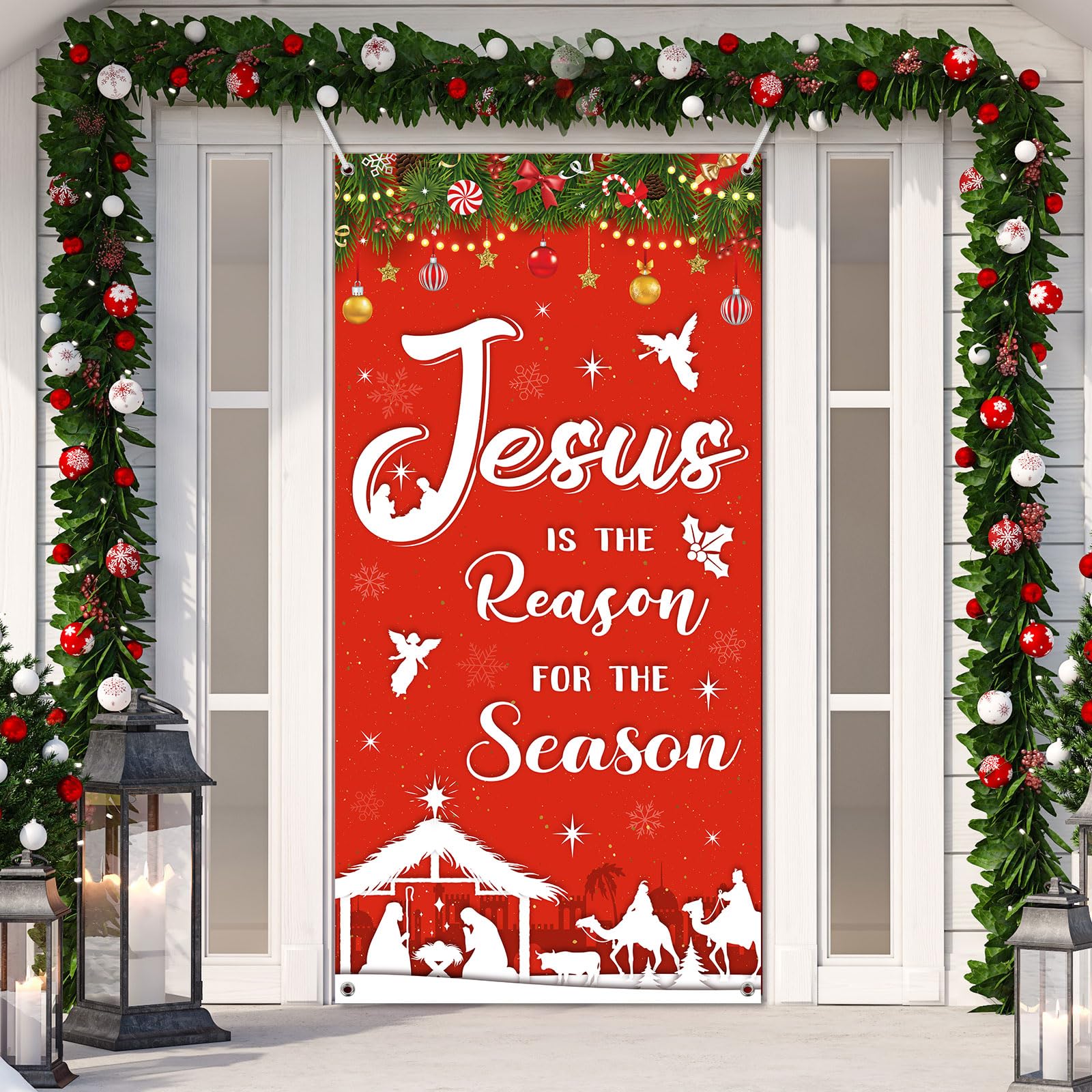 Amazon.com : WovWeave Christmas Decoration Outdoor Christmas Religious ...