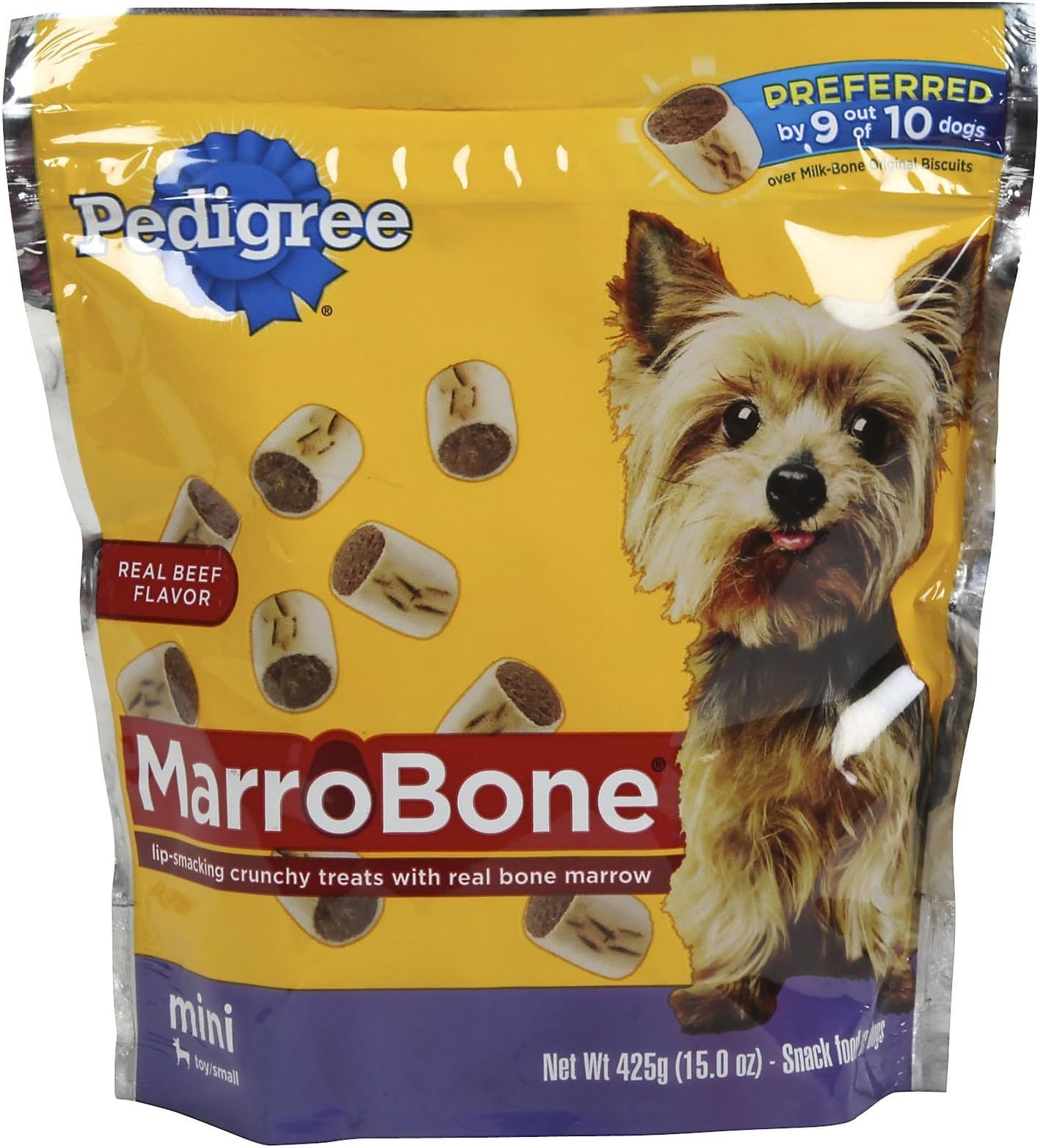 Amazon.com : Pedigree Marrobone Real Beef Flavor Mini Snacks For Dogs ...