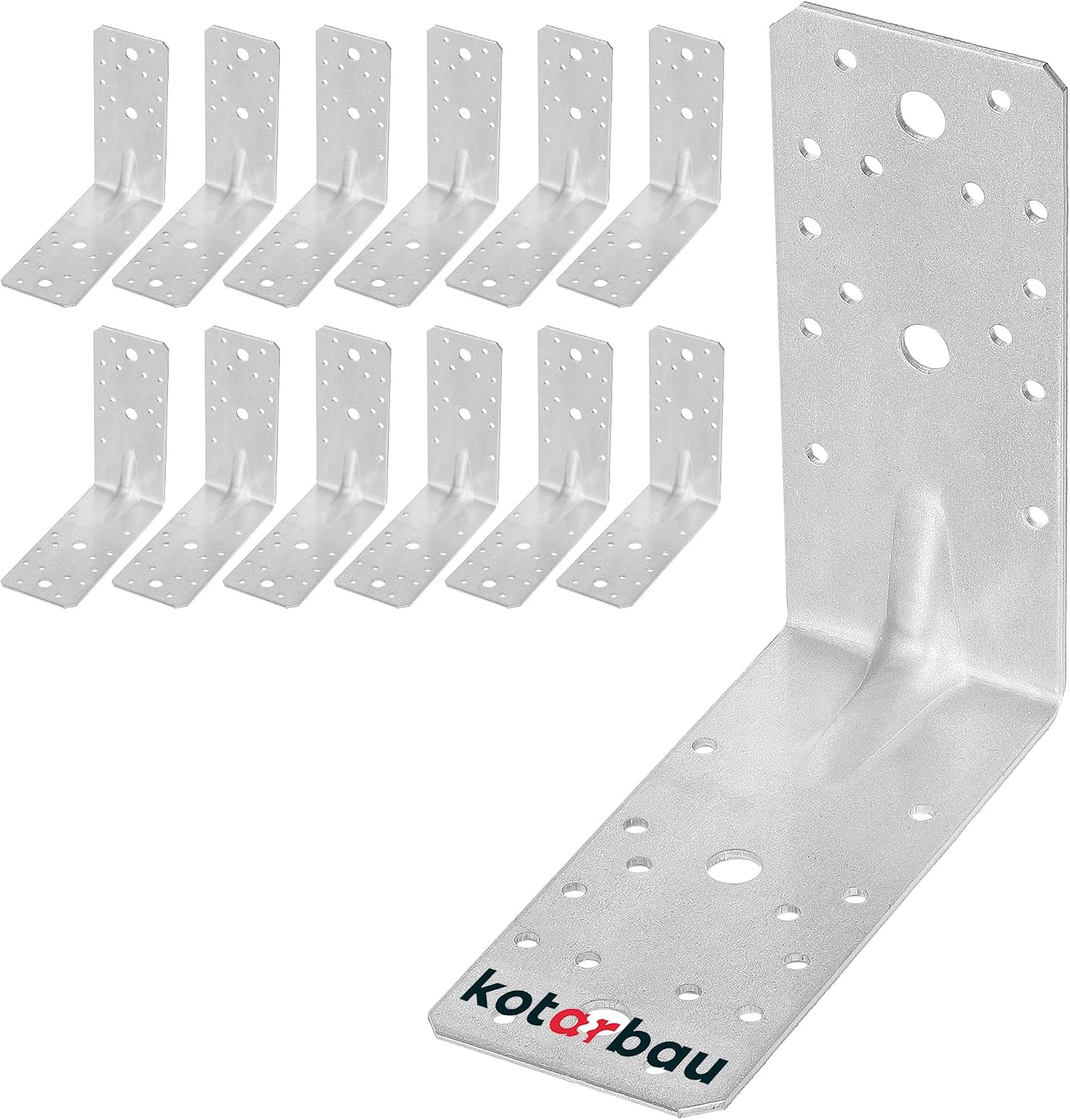 KOTARBAU® 12 Pièces Équerre De Fixation - Acier Galvanisé - 150 x 150 x ...