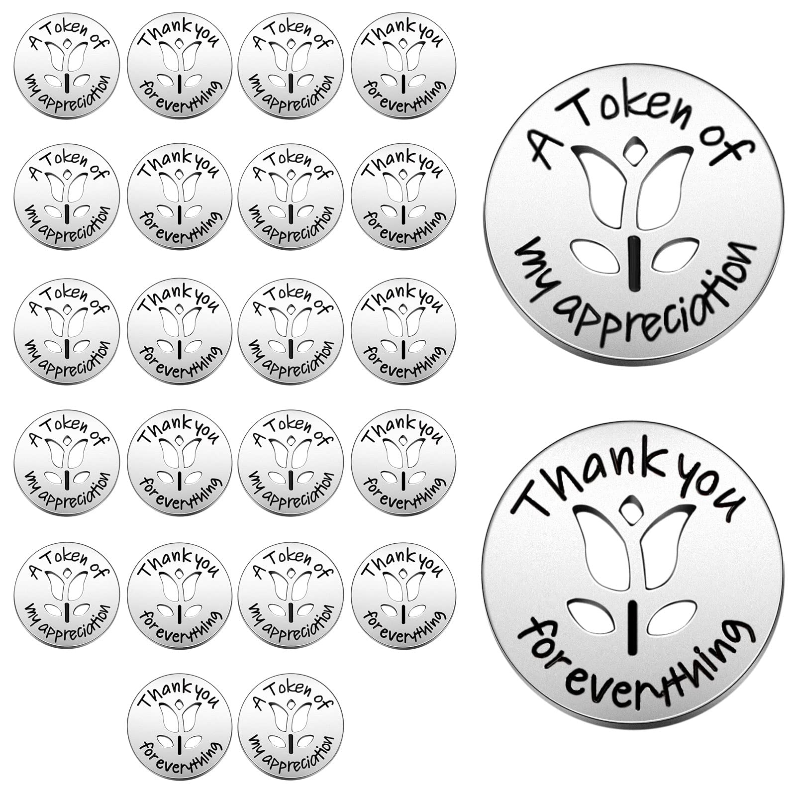 Amazon.com : 24 Pcs Token of Appreciation Coins Kindness Coins ...