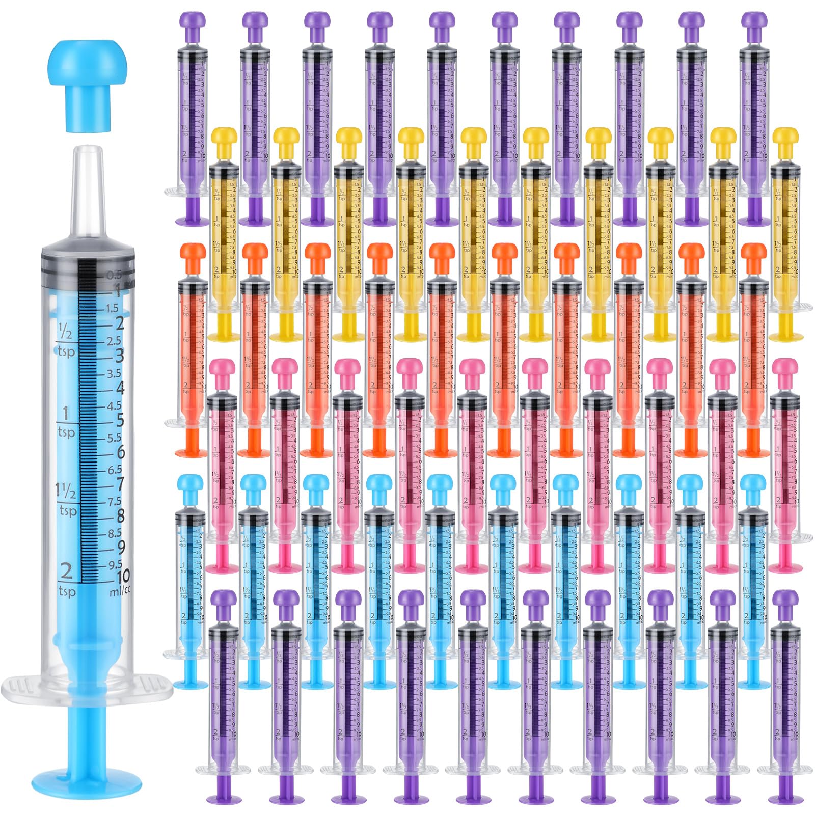 Snapklik.com : TrelaCo 100 Pieces Plastic Syringe For Liquid