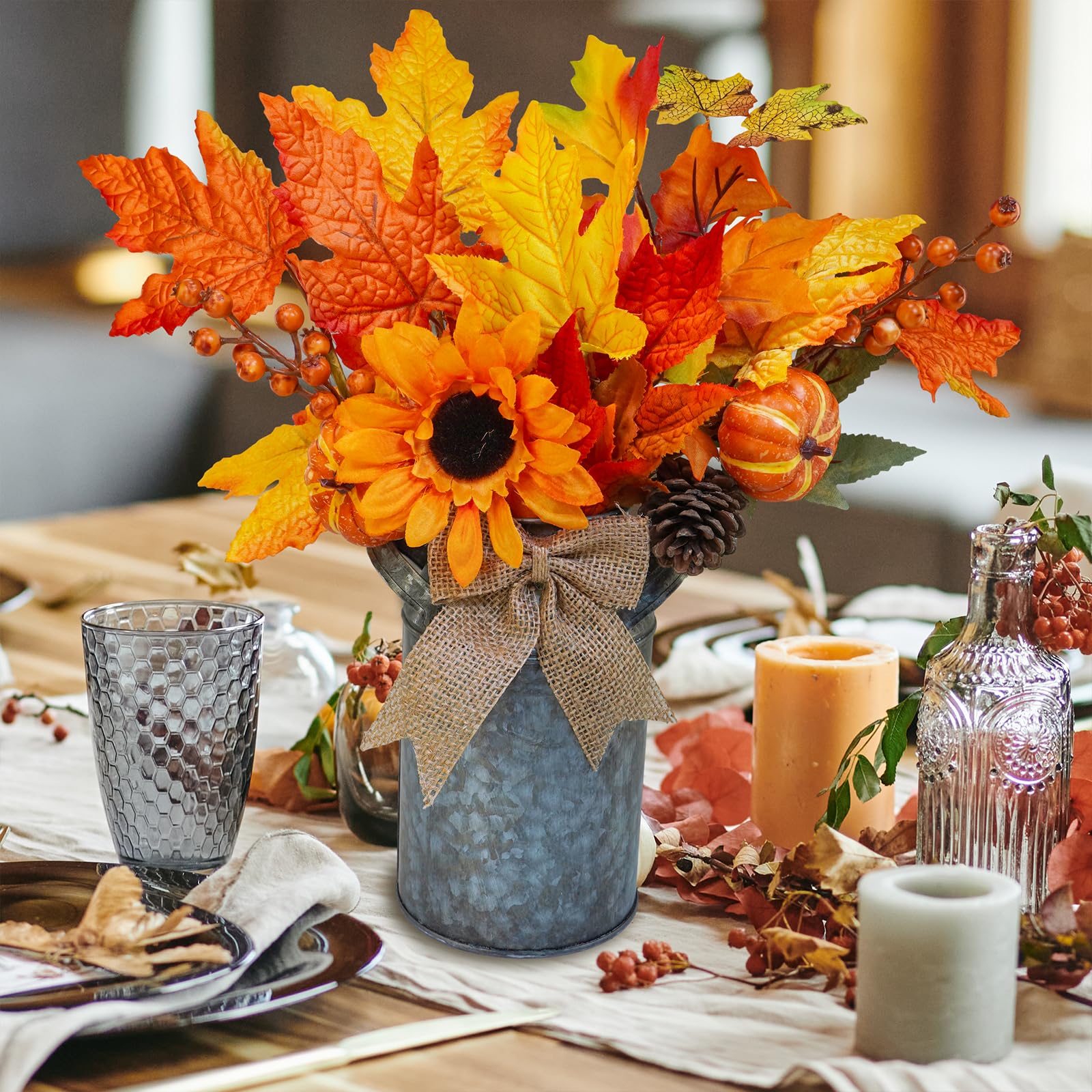 Diy Fall Leaves Centerpiece