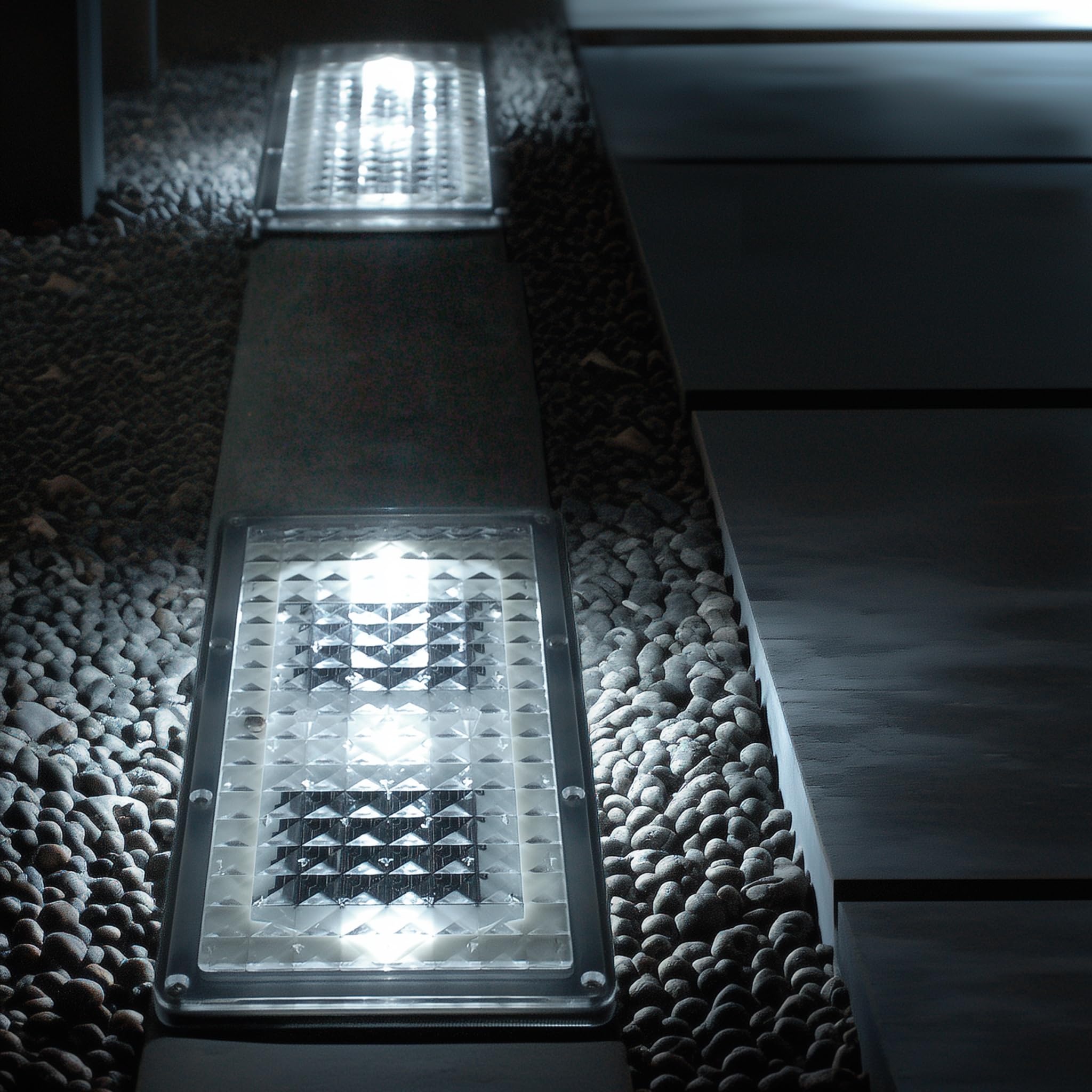 Led Solar Powered Paver Lights Paverlight Solar Brick Lights (Set Of