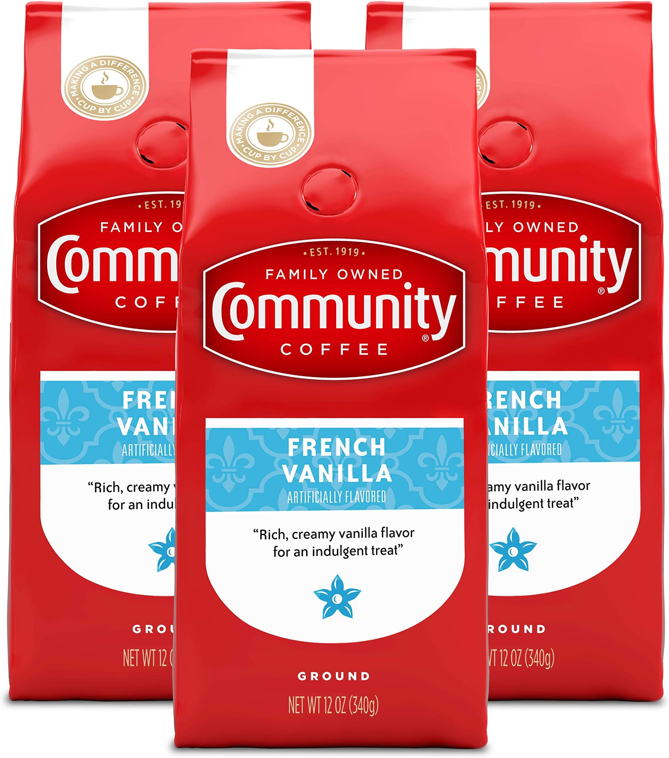 Amazon.com : Community Coffee Premium Ground Coffee, French Vanilla ...