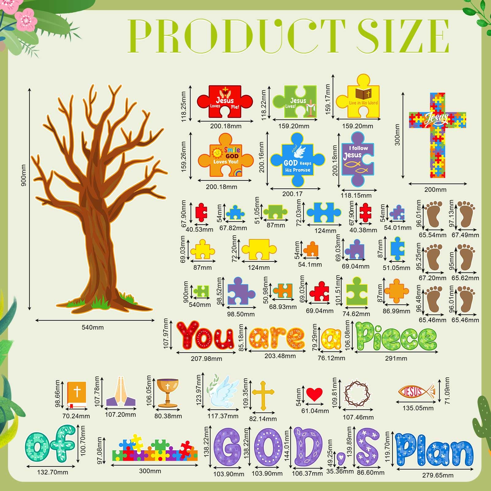 Snapklik.com : Pasimy 70 Pcs Christian Classroom Bulletin Board ...