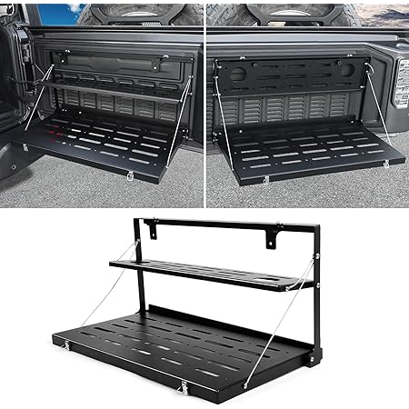 Amazon.com: CheroCar for Jeep JK Tailgate Table Rear Foldable Cargo ...