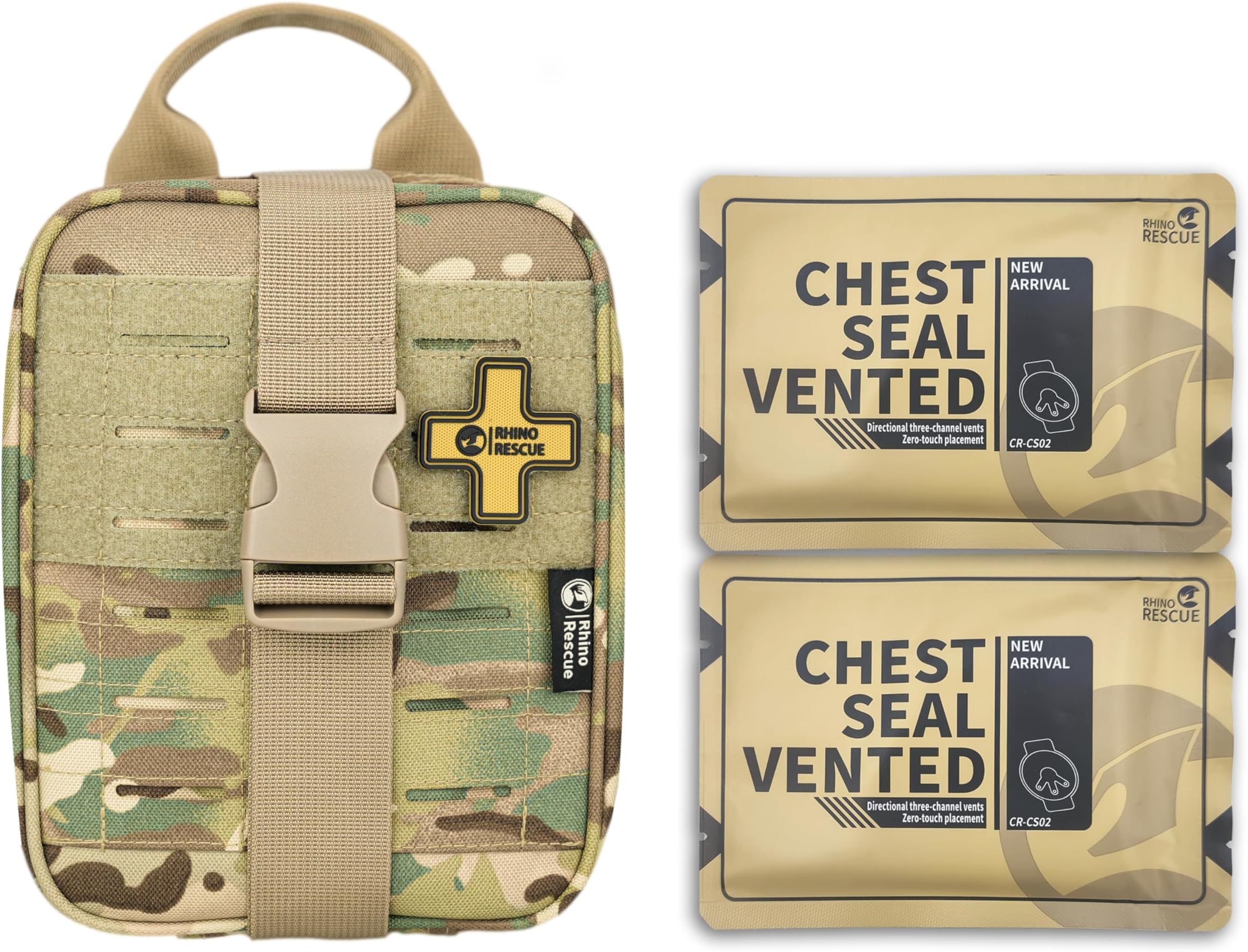 Amazon.com: RHINO RESCUE IFAK Trauma First Aid Kit & Chest Seal for Car Home Travel Hiking ...