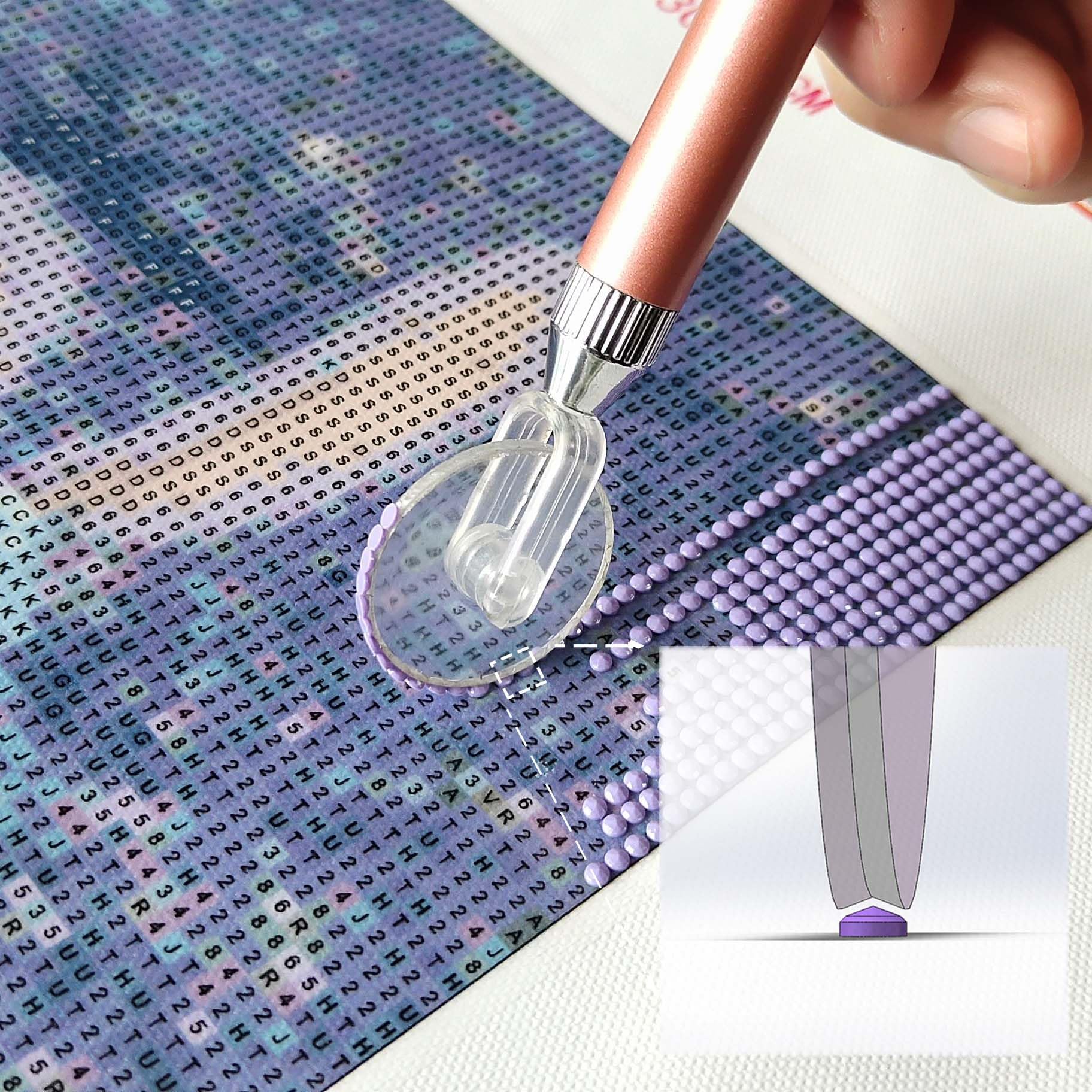 Amazon.com: Diamond Painting Wheel Tools with Groove,New Type of Gem ...