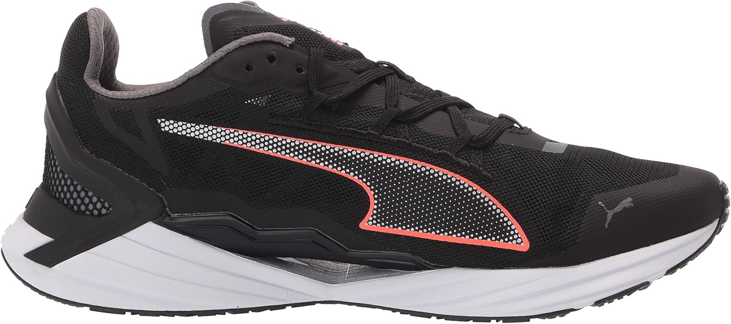PUMA mens Ultraride Running Shoe, Puma Black-lava Blast-puma Silver, 9 US