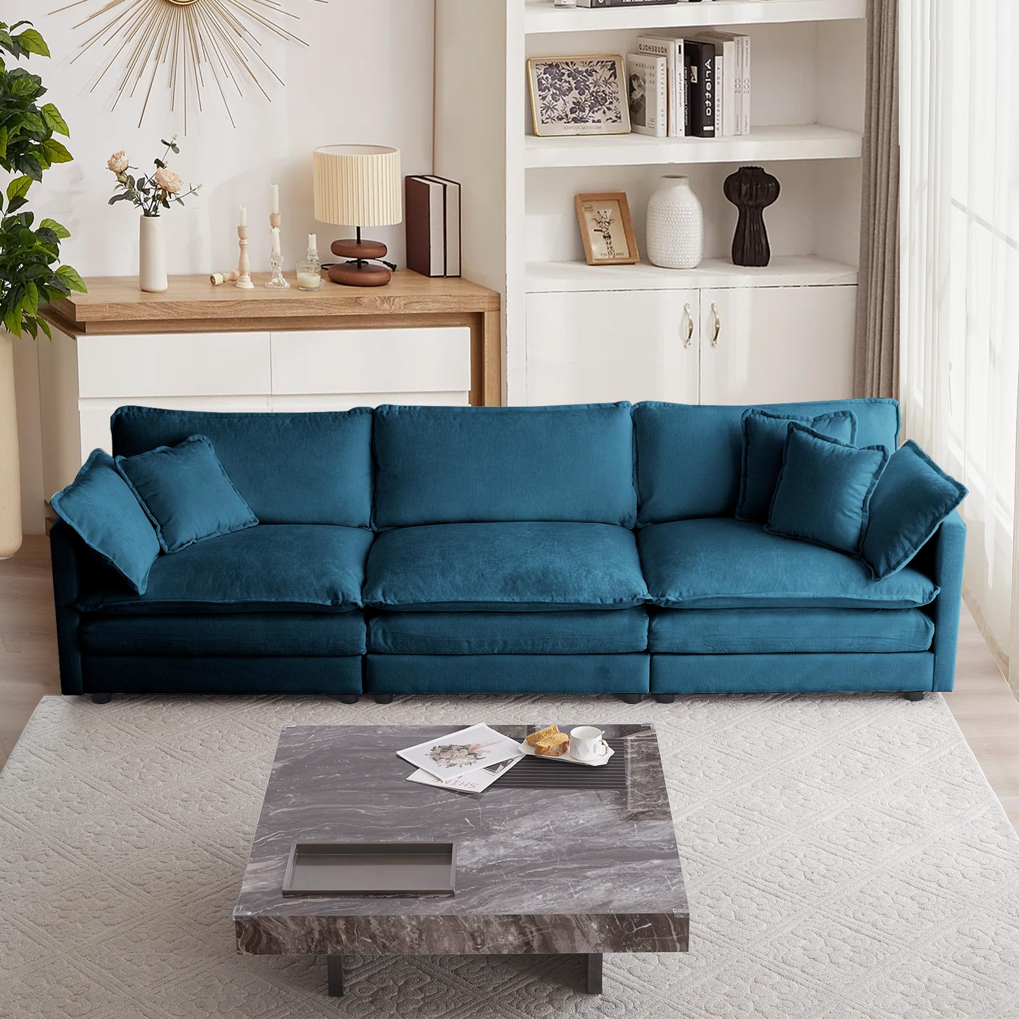 Amazon.com: mikibama Luxury Modular Sectional Sofa, 111.5" Modern ...