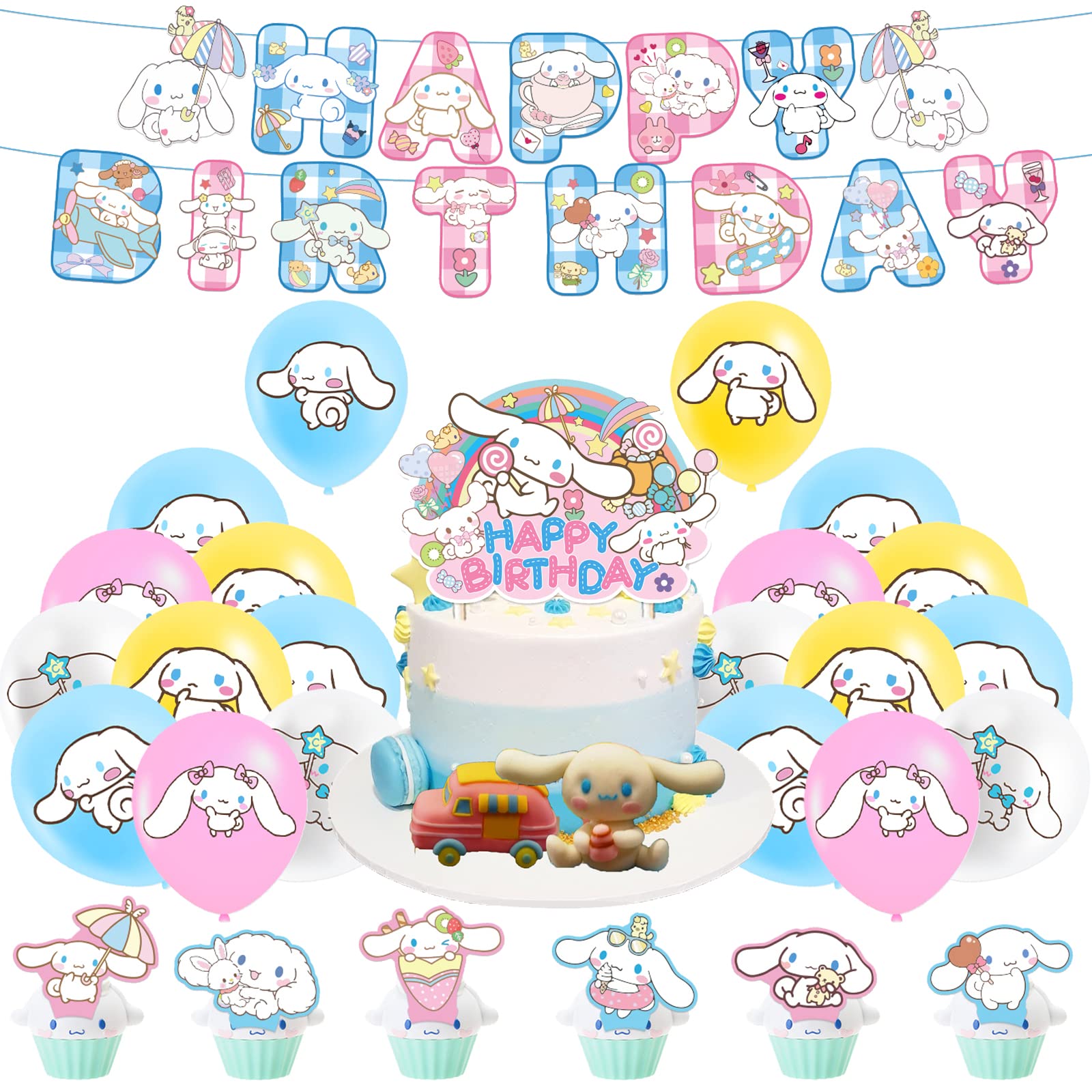 Buy Cinnamoroll Birthday Decorations Sanrio Party Supplies Cinnamoroll ...