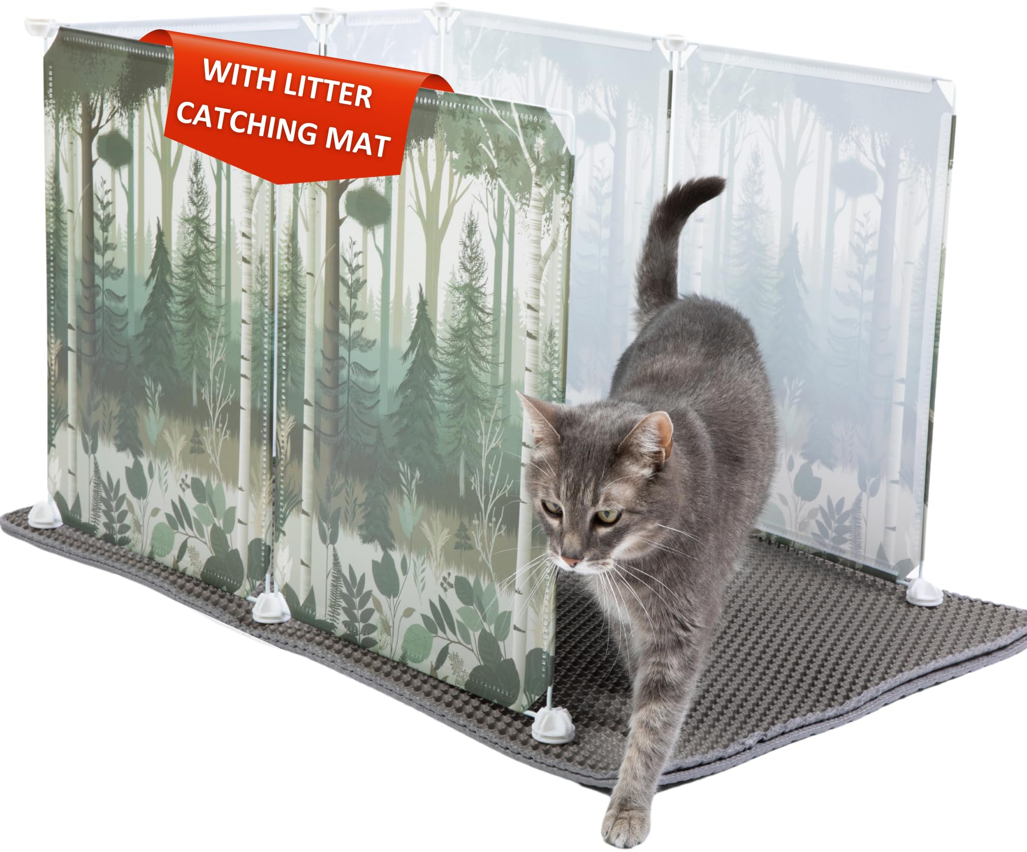 Amazon.com: Willow & Duke Extra Large Cat Litter Box Enclosure Shield ...