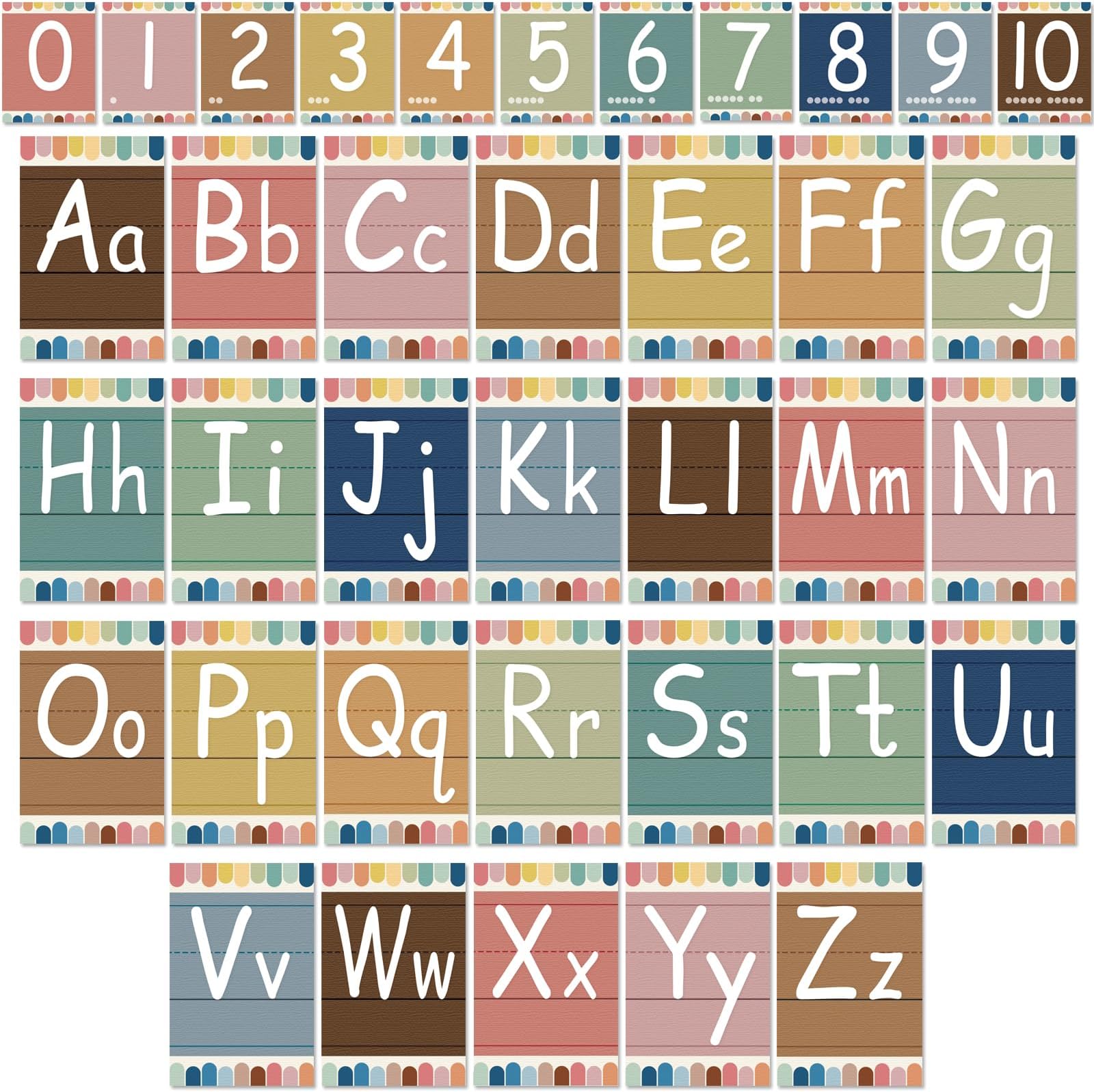 Amazon.com : Juvale Alphabet Letter Bulletin Board Strips, Classroom ...