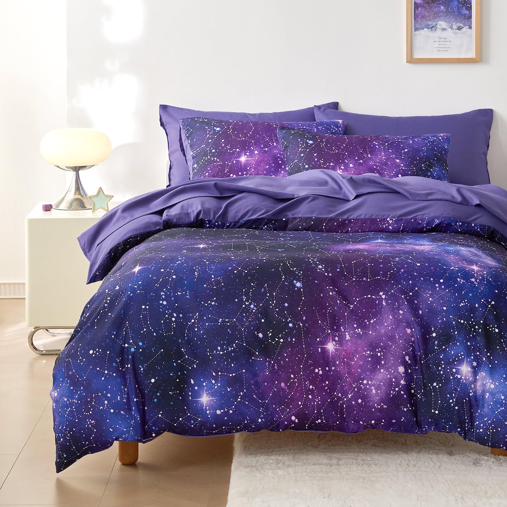 Amazon.com: Wake In Cloud - Constellation Comforter Set, Celestial ...