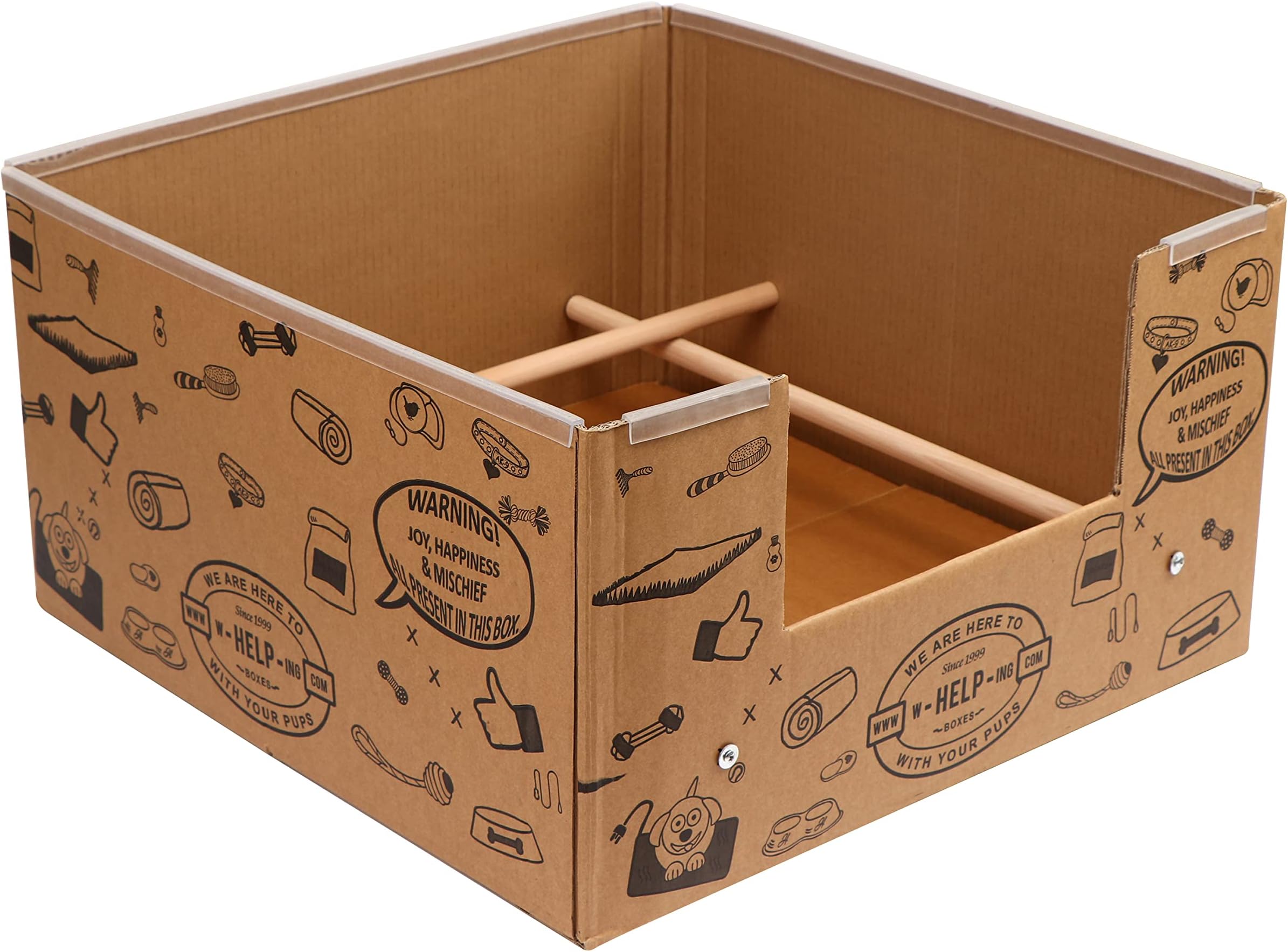 Whelping Box for Puppies and Kittens | Disposable Cardboard Boxes for ...