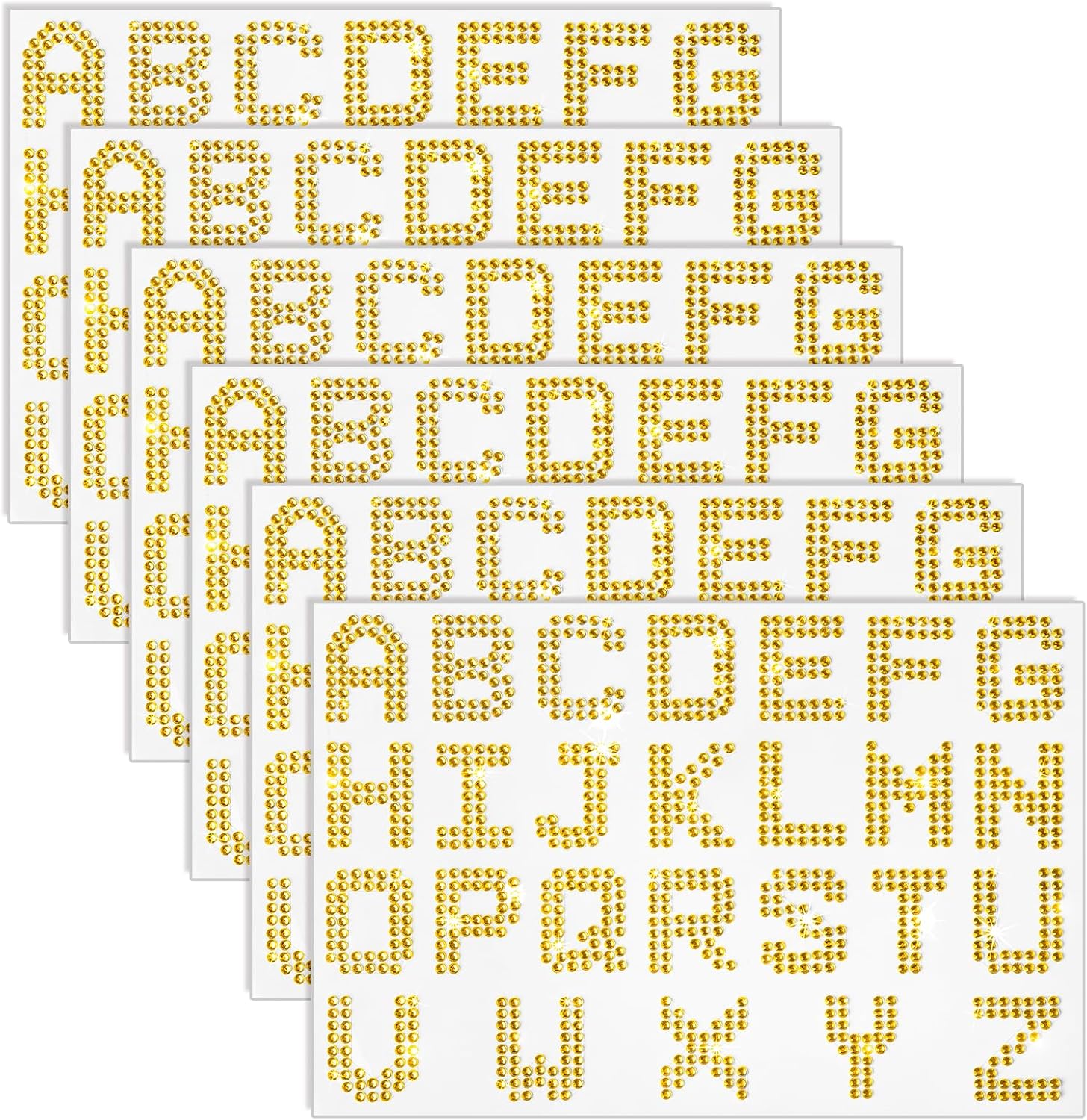 Amazon.com: 156 Pieces Rhinestone Letters Stickers | Large Glitter ...