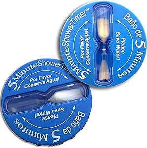 Amazon.com: Five Minute Shower Timer Hot Water Saver Sand Timer (2 ...
