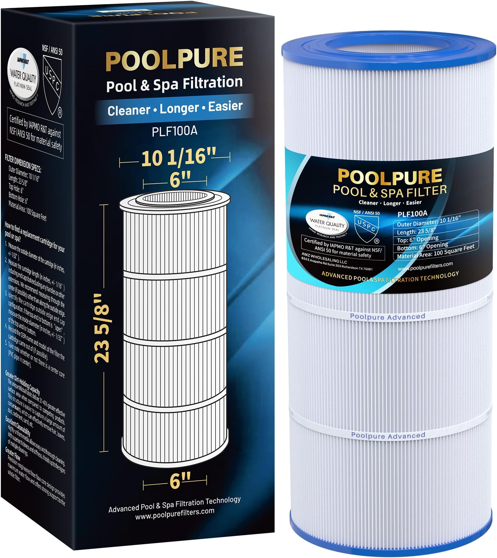 Amazon.com : Sta-Rite Posi-Flo II Cartridge Filters Replacement Parts ...