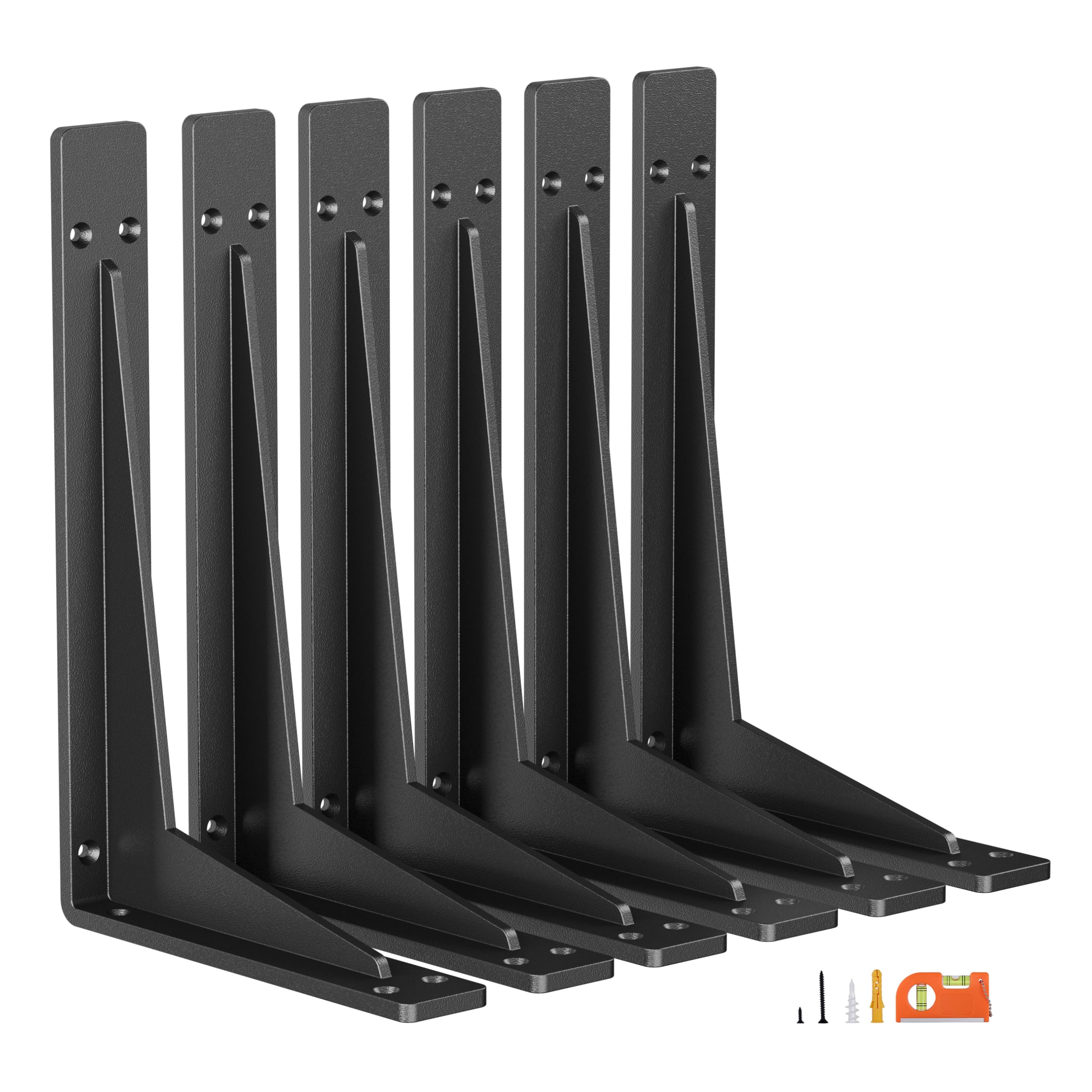 Amazon.com: NEODROP 6-Pack 10 Inch Heavy Duty Shelf Brackets, Premium Metal Wall Bracket for ...