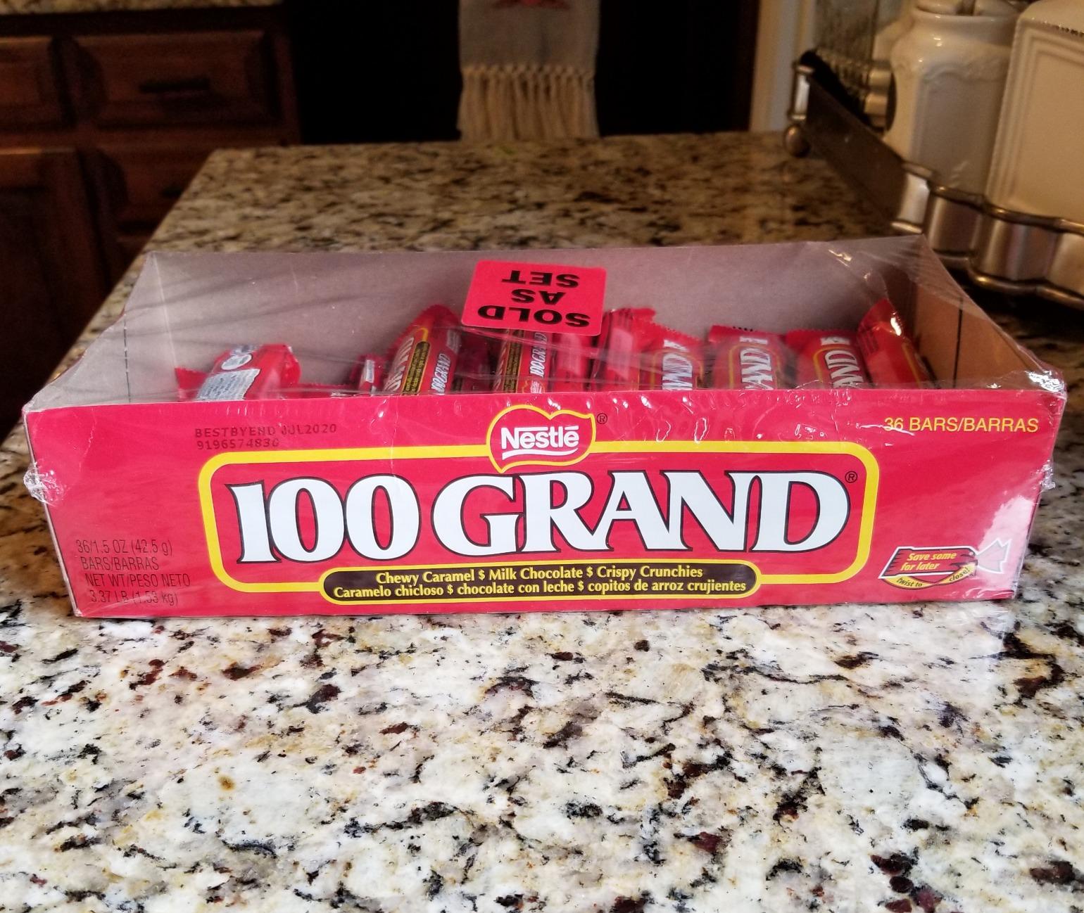 Amazon.com : 100 Grand Milk Chocolate Candy Bars, Full Size Bulk ...