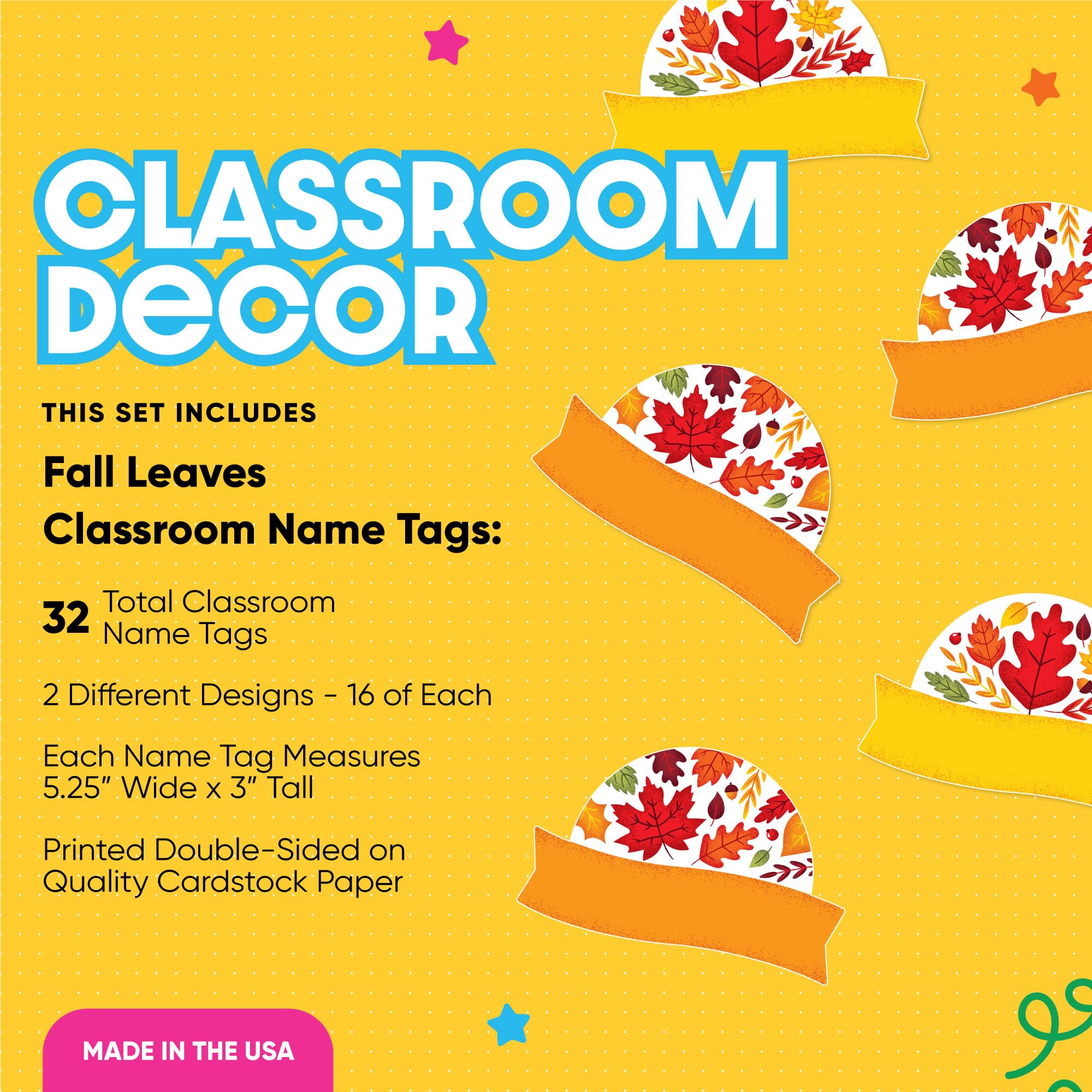 Snapklik.com : Big Dot Of Happiness Fall Leaves - DIY Blank Paper Desk ...
