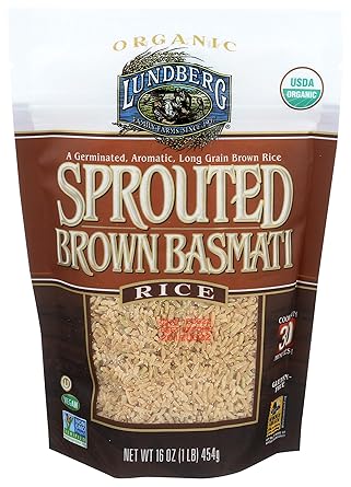 Amazon.com : Lundberg Basmati Rice, Organic Sprouted Brown Long Grain ...