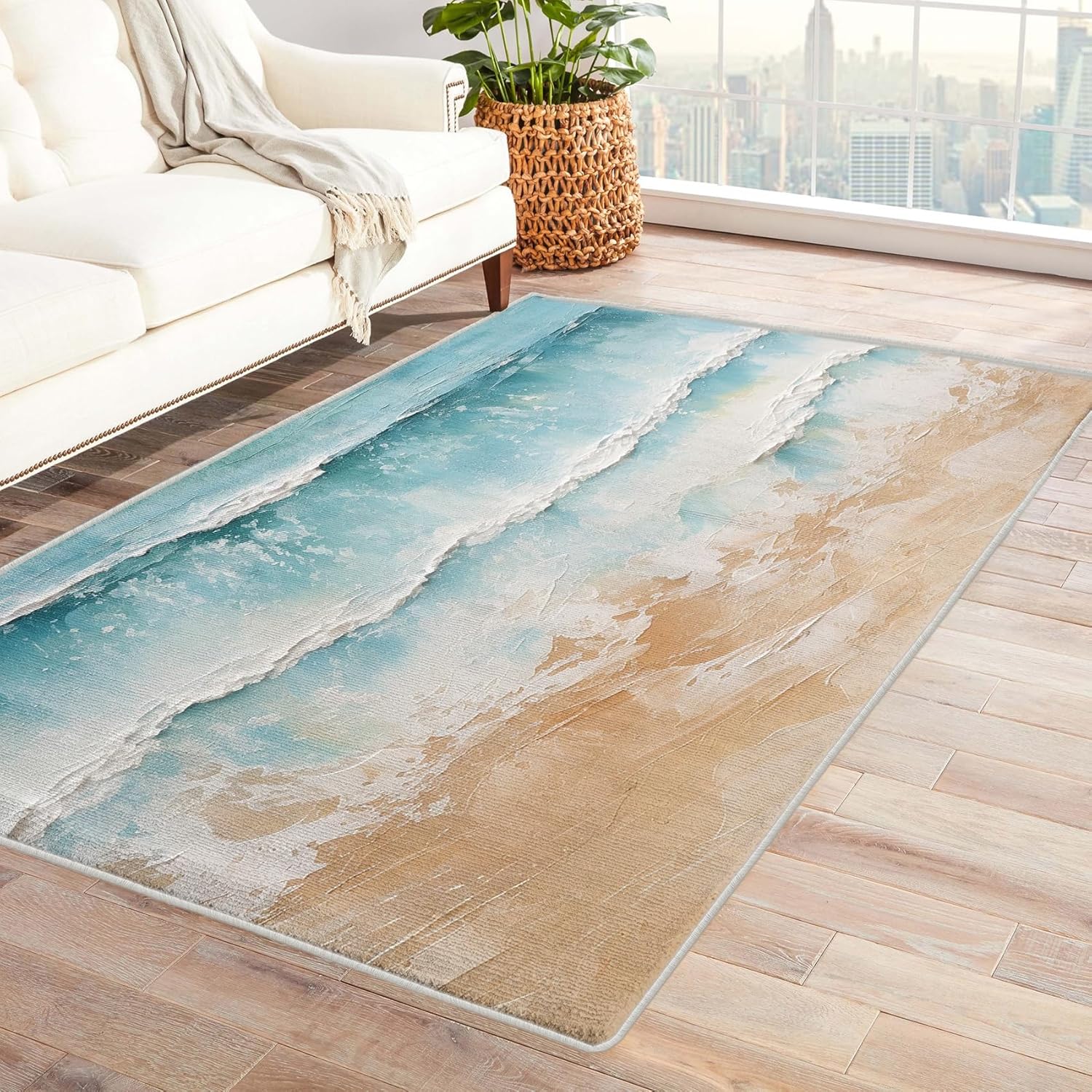Amazon.com: Vydddom Ocean-Inspired Rug, 3x4 Rug, Shoreline Rugs for ...