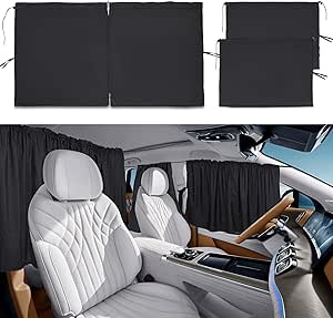 Amazon.com: 5 Piece Car Privacy Curtains- 1 Rear Seat & 4 Side Windows ...