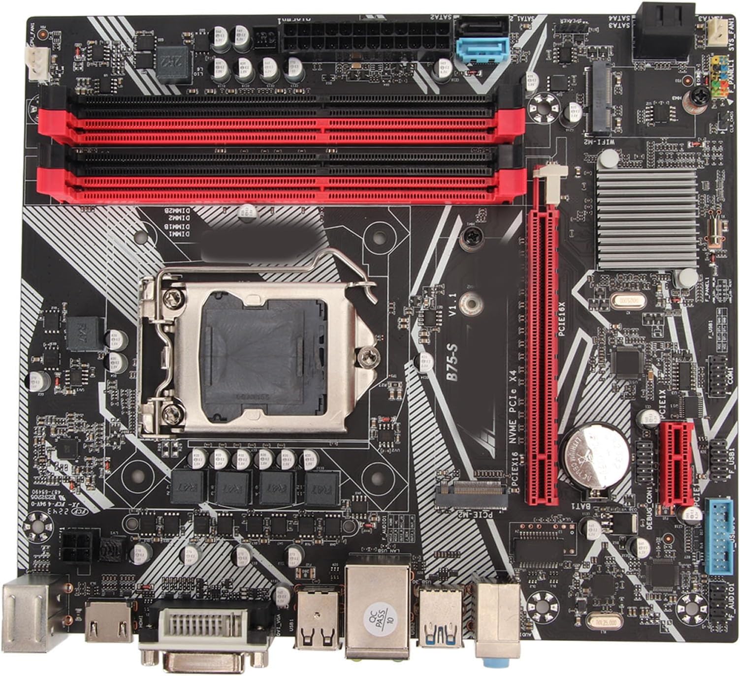Amazon.com: ATX Motherboard 64GB DDR3 LGA1155 Computer Motherboard with ...