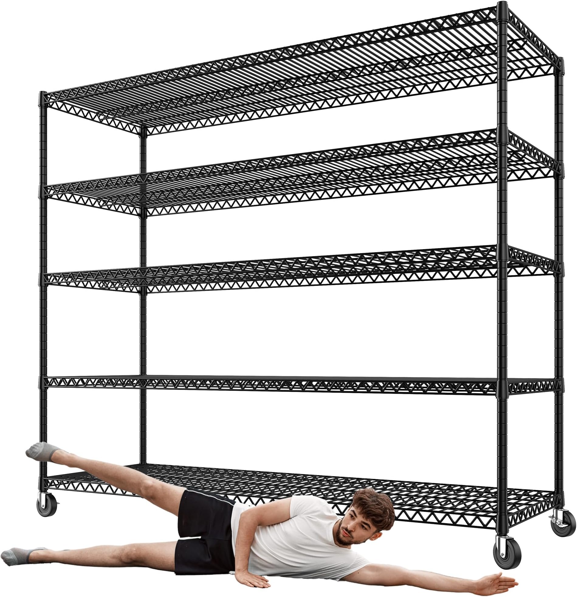 Amazon.com: Tarrison 4-Shelf Adjustable, Heavy Duty Storage Shelving ...