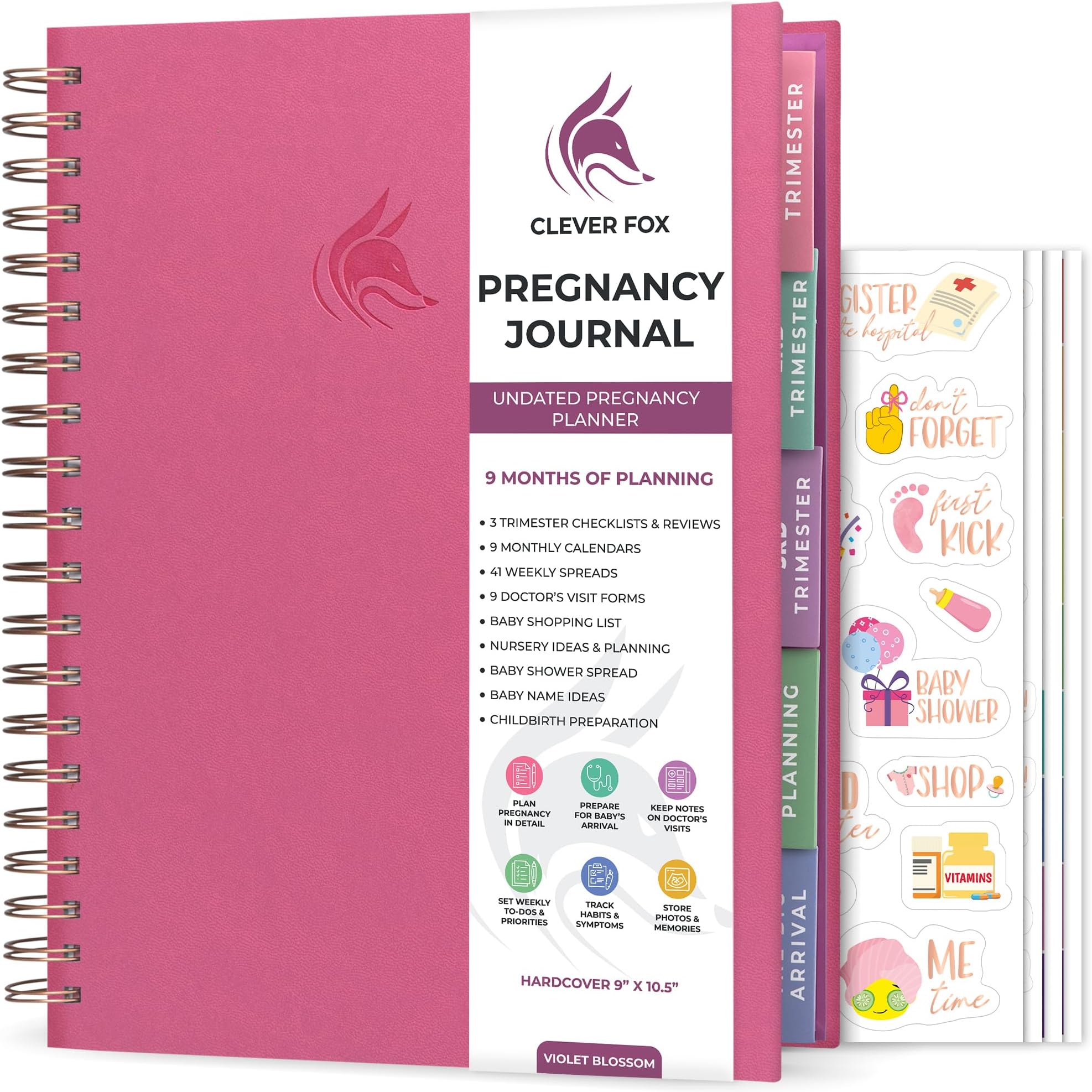 Amazon.com : Clever Fox Pregnancy Journal & Memory Book - Pregnancy ...
