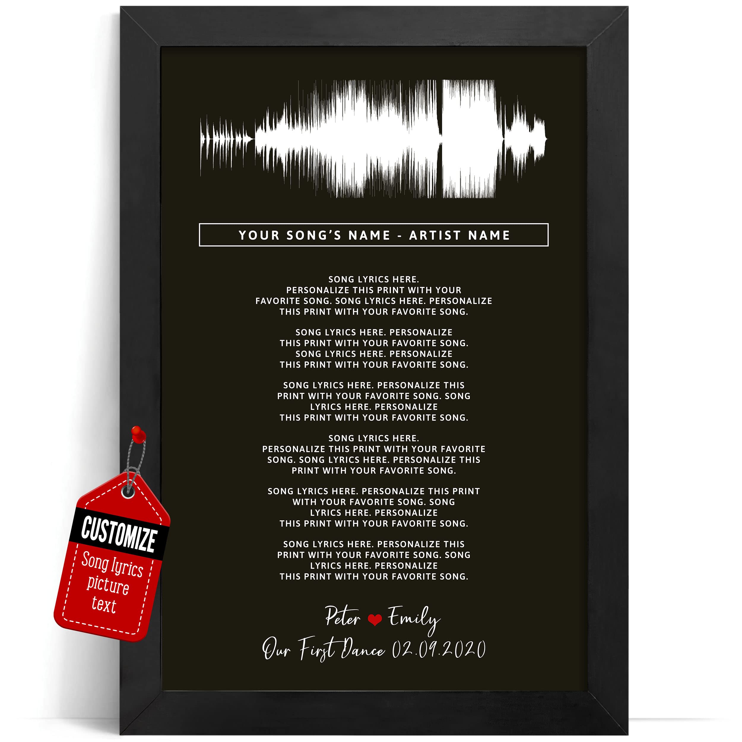 Amazon.com: VICILO Custom Song Lyrics Poster Canvas Wall Art Soundwave ...