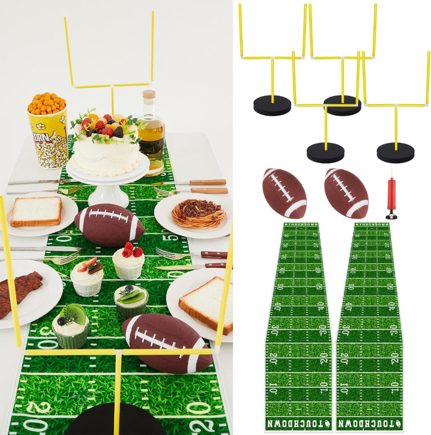 Amazon.com: WinnerWhy 9 Pcs Football Party Goal Post Decoration Kit ...