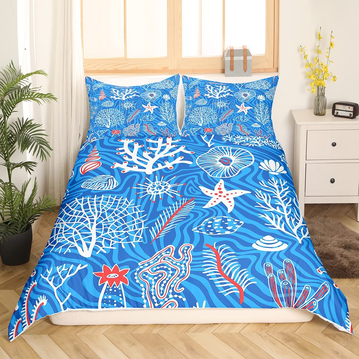 Blue Zebra Print Bedding