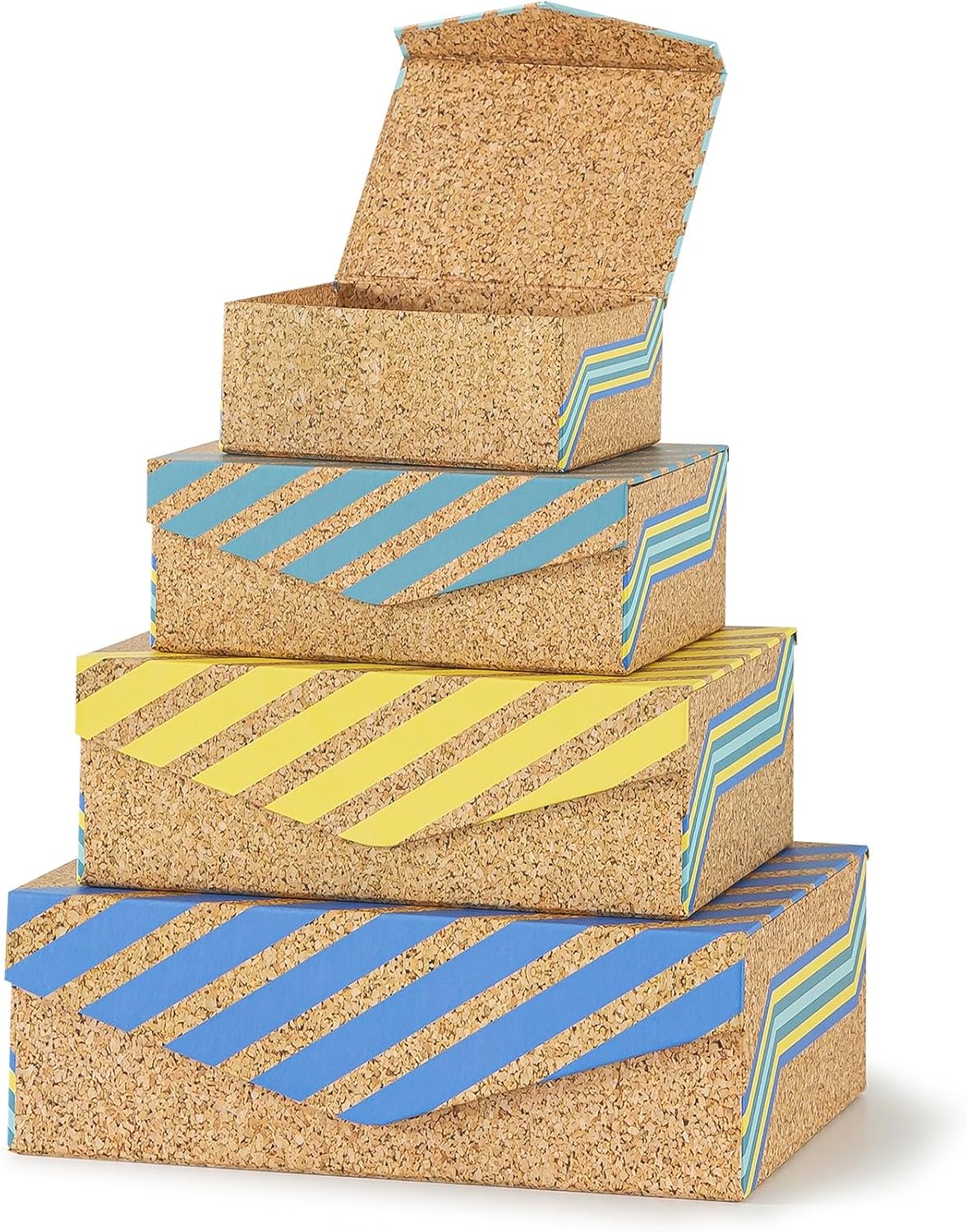 Amazon.com: Soul & Lane Sporty Stripes Decorative Storage Boxes with ...