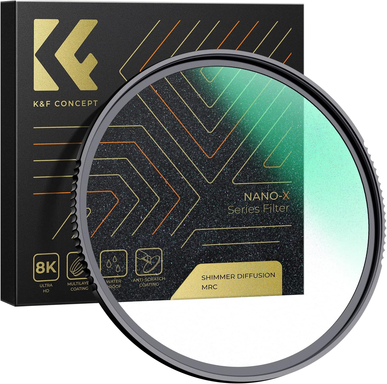 Amazon.co.jp: K&F Concept 62mm Shimmer Diffusion 1 レンズフィルター 28層コーティング ...