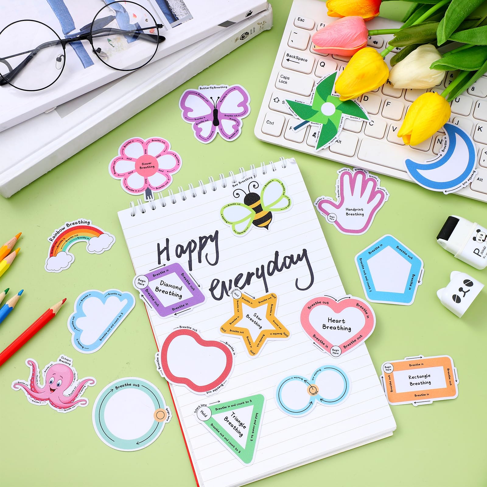 Snapklik.com : Crtiin 100 Pack Sensory Strips Anxiety Mindfulness ...