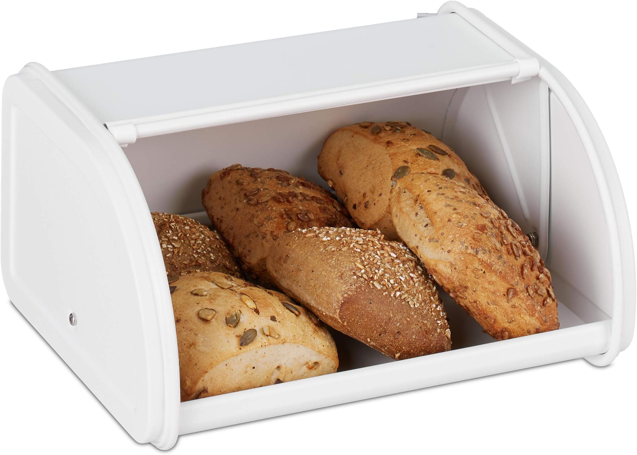 mDesign caja de pan de metal – elegante y vintage – caja de pan con ...